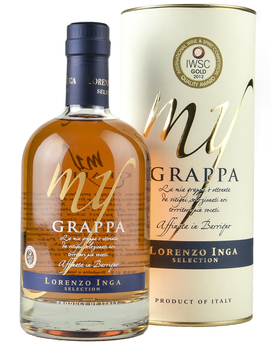 Grappa Barrique invecchiata "18 Monate" Lorenzo Inga, 43% Vol.